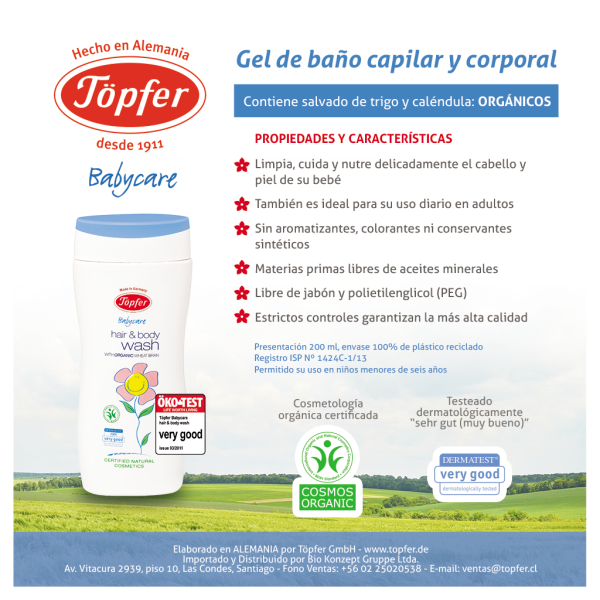 Gel de Baño Capilar y Corporal. 150 ml. - Töpfer
